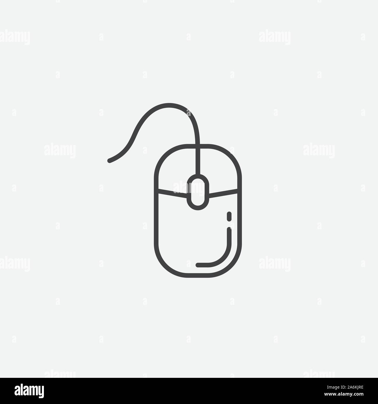 Computer Symbol Maus Vector Illustration in linearen Stil, Maus Vector ...