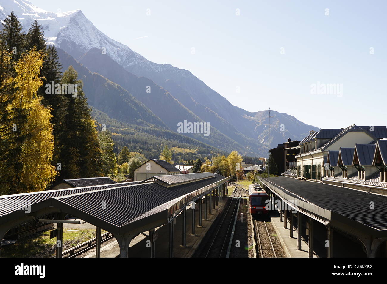 Chamonix Mont Blanc Train Station Chamonix Stockfotos und -bilder ...