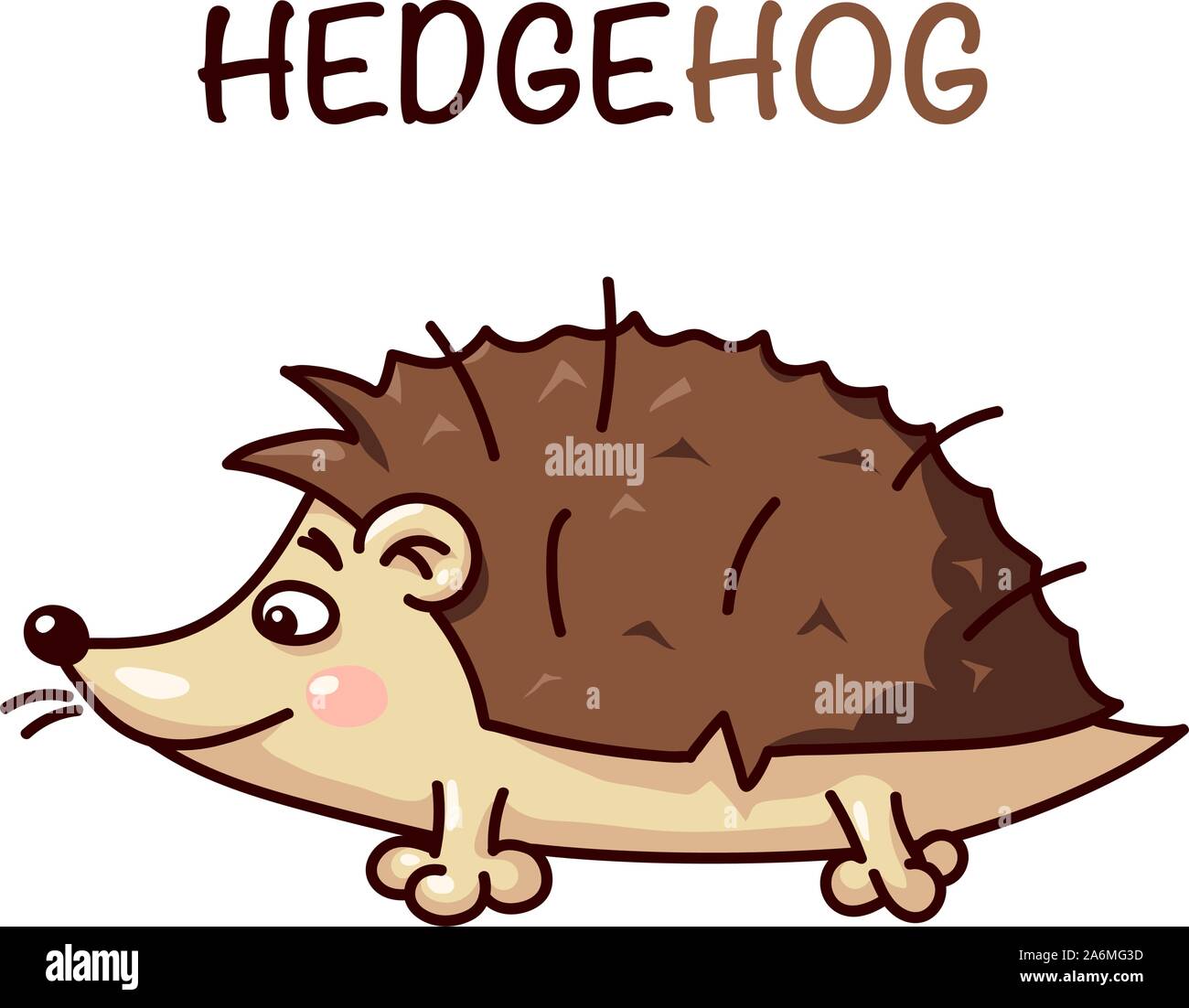 Hedgehog drawing Stock-Vektorgrafiken kaufen - Alamy