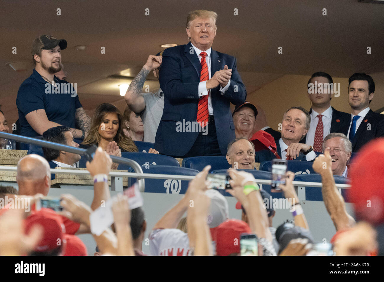 Präsidenten der Vereinigten Staaten Donald J. Trumpf beteiligt sich in ...