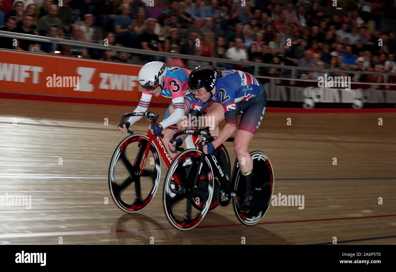 Großbritanniens Emily Nelson und Katie Archibald am Tag sechs Der ...