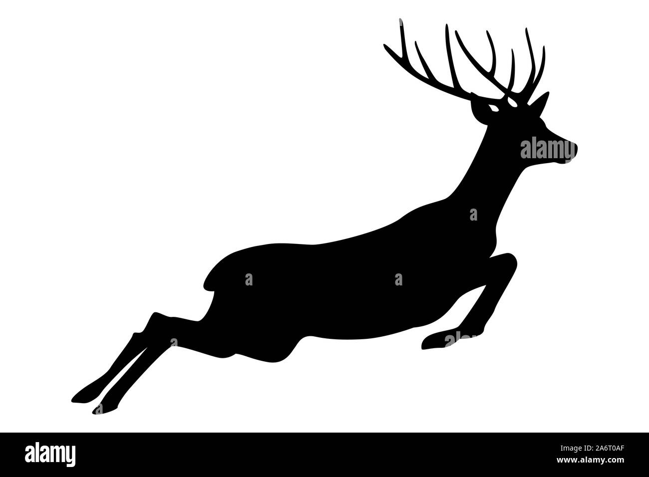 Buck hirsch silhouette vektor illustration -Fotos und -Bildmaterial in ...
