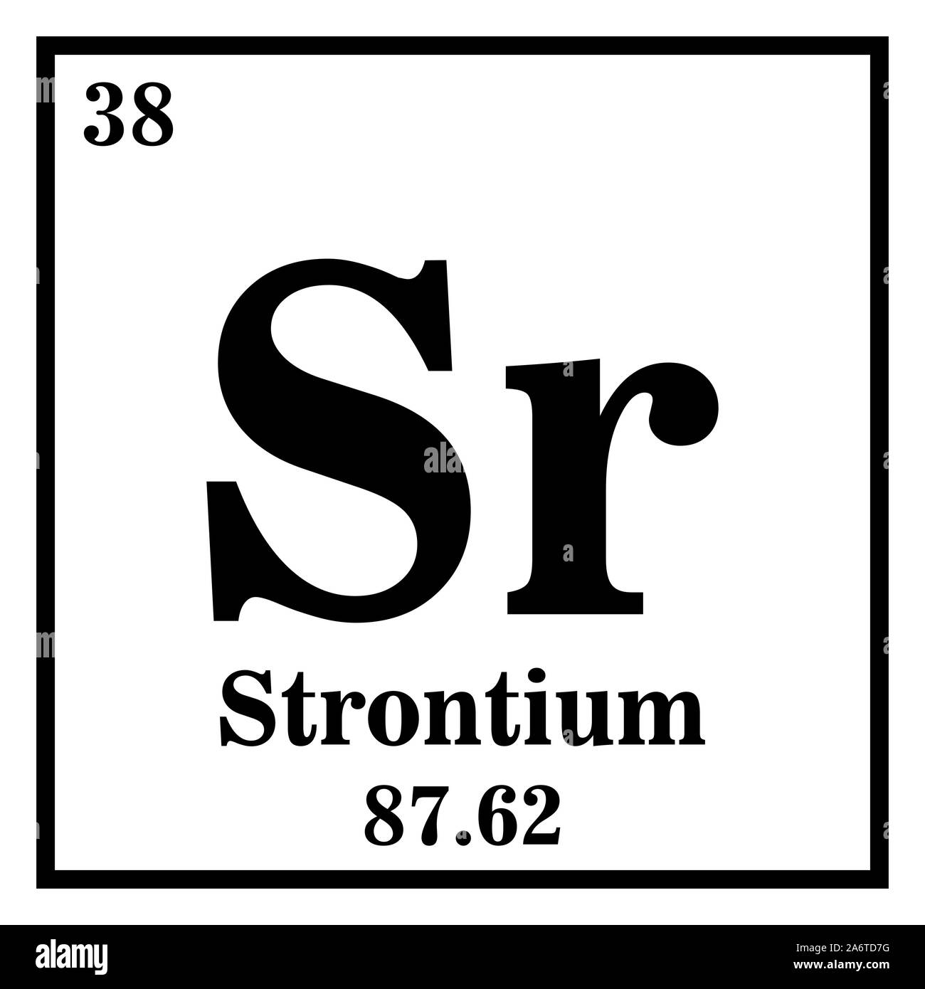 Strontium Periodensystem der Elemente Vektor-illustration eps 10 Stock ...