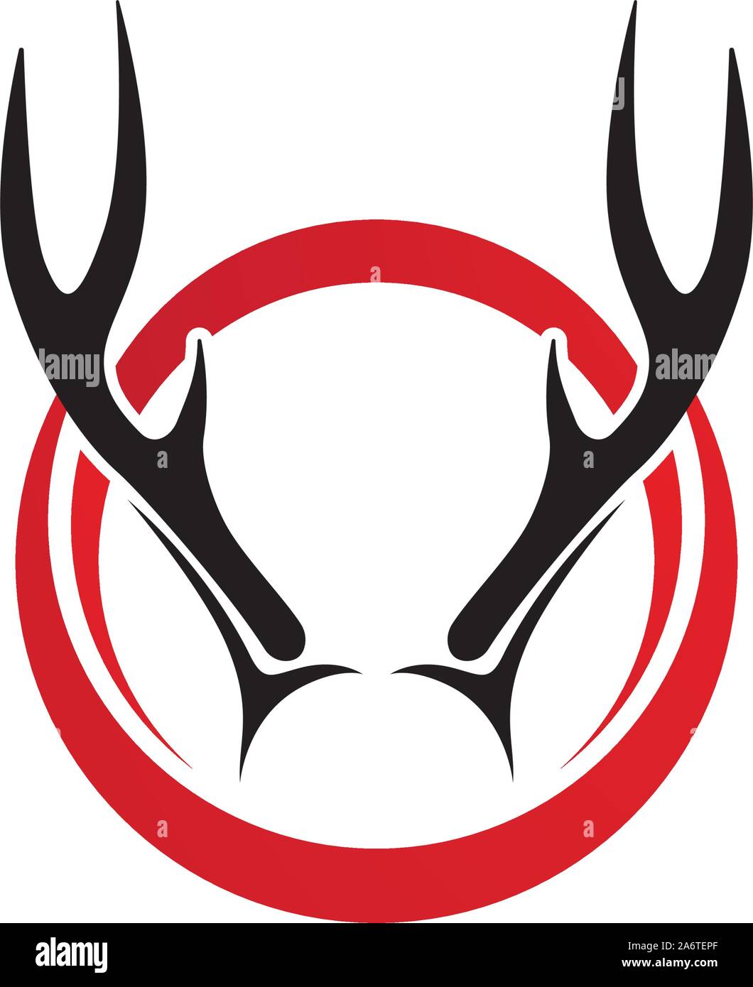 Hirsch Geweih Abbildung: Logo vektor Vorlage Stock-Vektorgrafik - Alamy