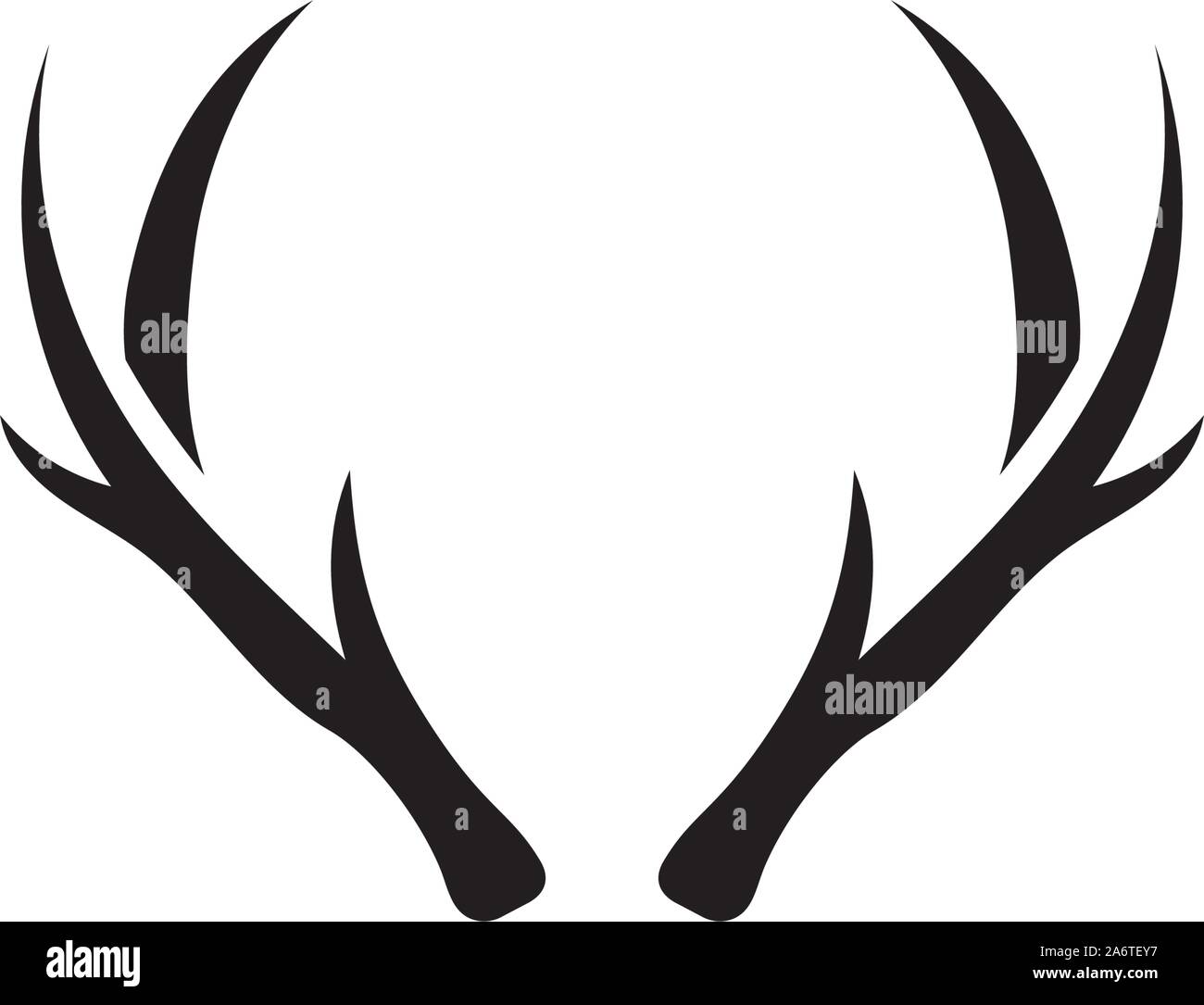Stilisierte geweih Schwarzweiß-Stockfotos und -bilder - Alamy