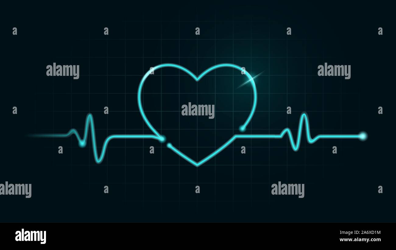 Heart Rate Line Blue Stockfotos und -bilder Kaufen - Alamy