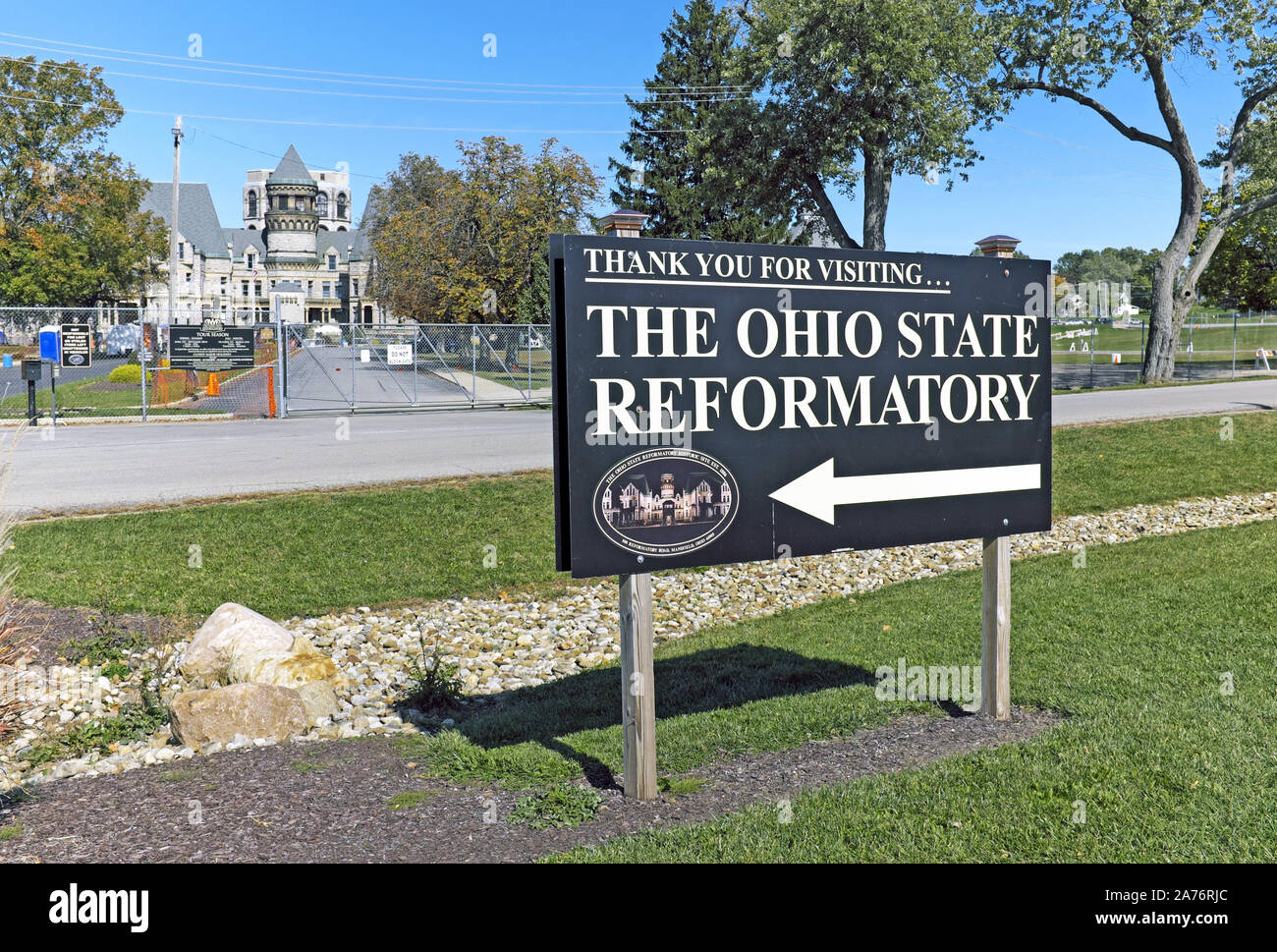 Ohio State Reformatory Zeichen Stockfotos und -bilder Kaufen - Alamy