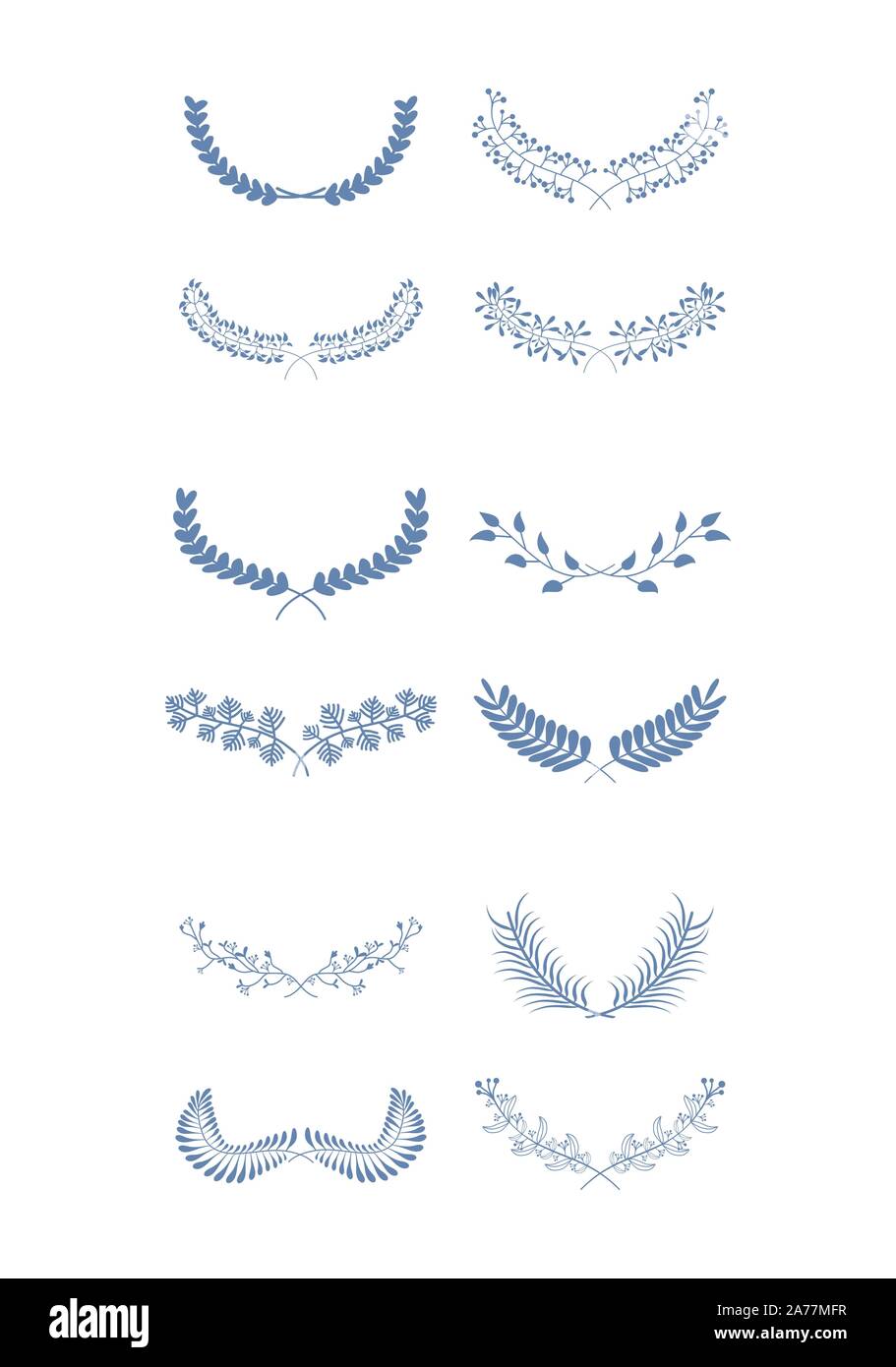 Boho Kranz Icon Set pack, Hochwertige Sorte Symbole Vector Illustration ...