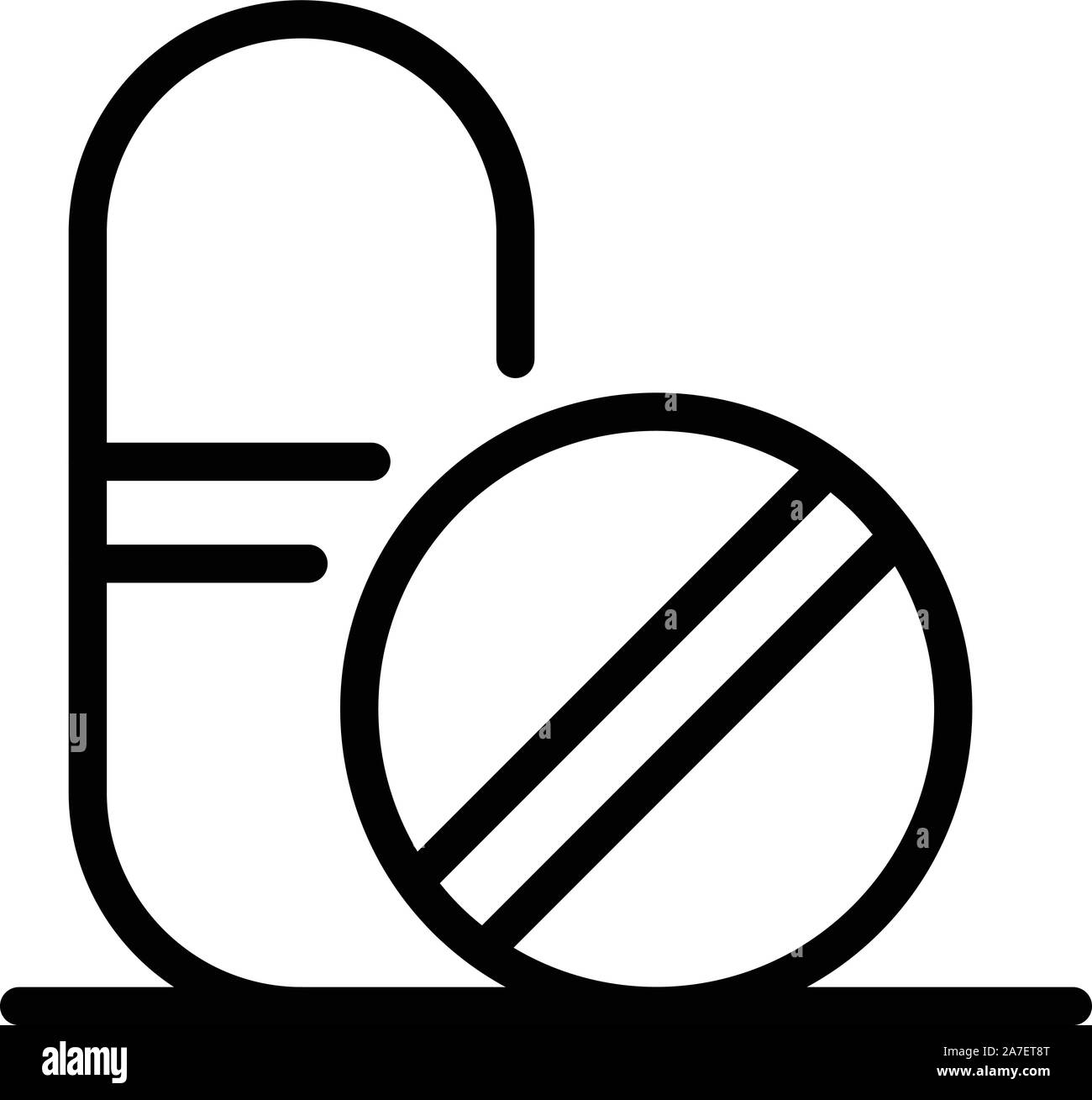 Medizinische pillen Symbol, outline Style Stock-Vektorgrafik - Alamy
