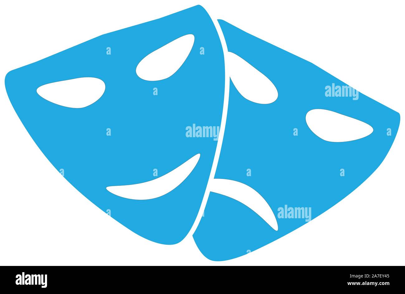 Theater Masken Symbol auf weißem Hintergrund. Flat Style. Theater ...