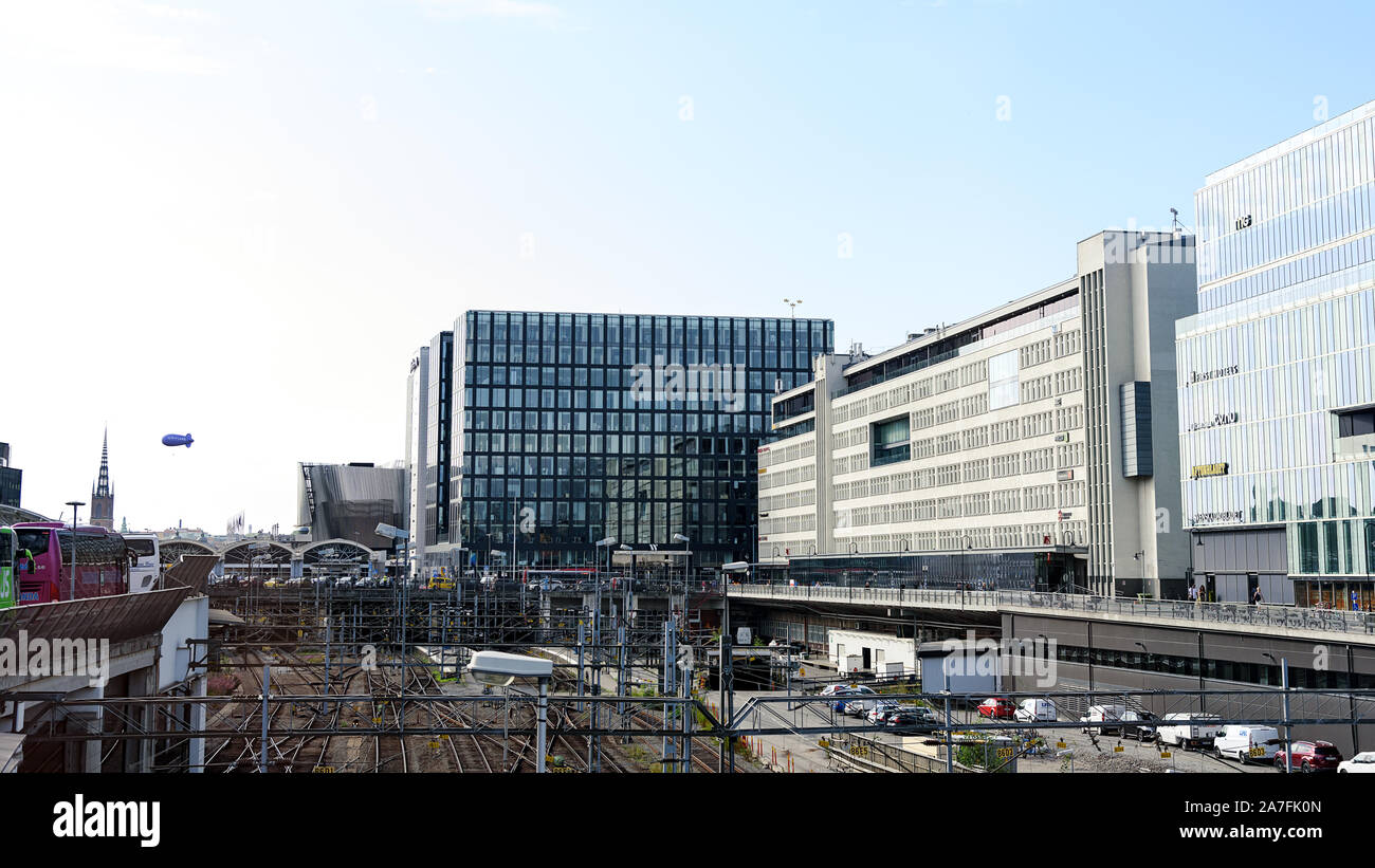 Stockholm, Schweden - August 09, 2019: Hauptbahnhof von Stockholm ist ...