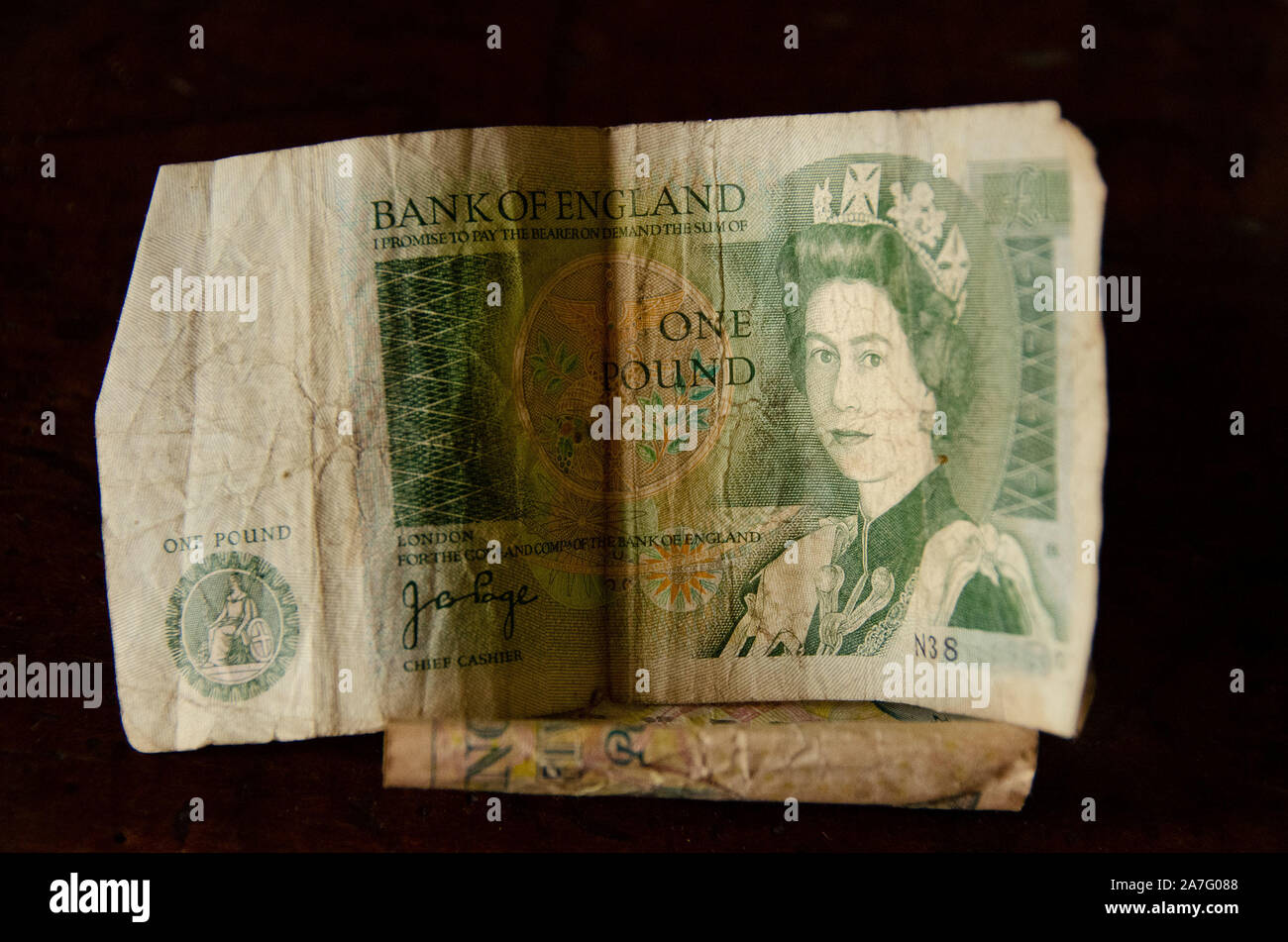 Uk old one pound note -Fotos und -Bildmaterial in hoher Auflösung – Alamy