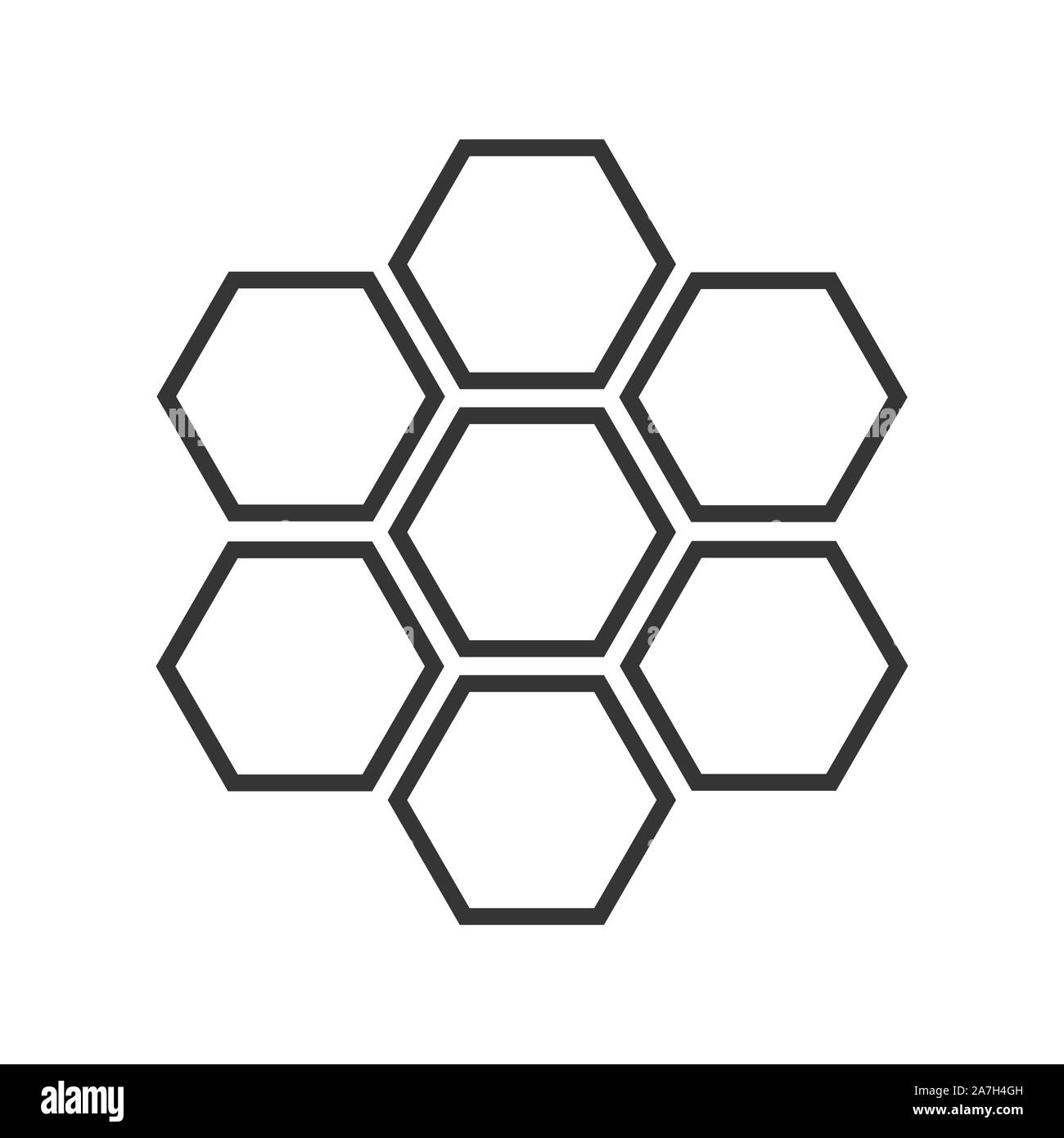 Waben icon-Vektor. Sechseckige Biene Bienenwaben. Schwarz Waben Symbol ...