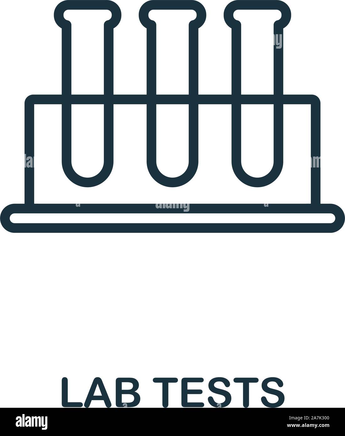 Laborversuche Symbol Umrisse Stil. Dünne Linie creative Lab Tests ...