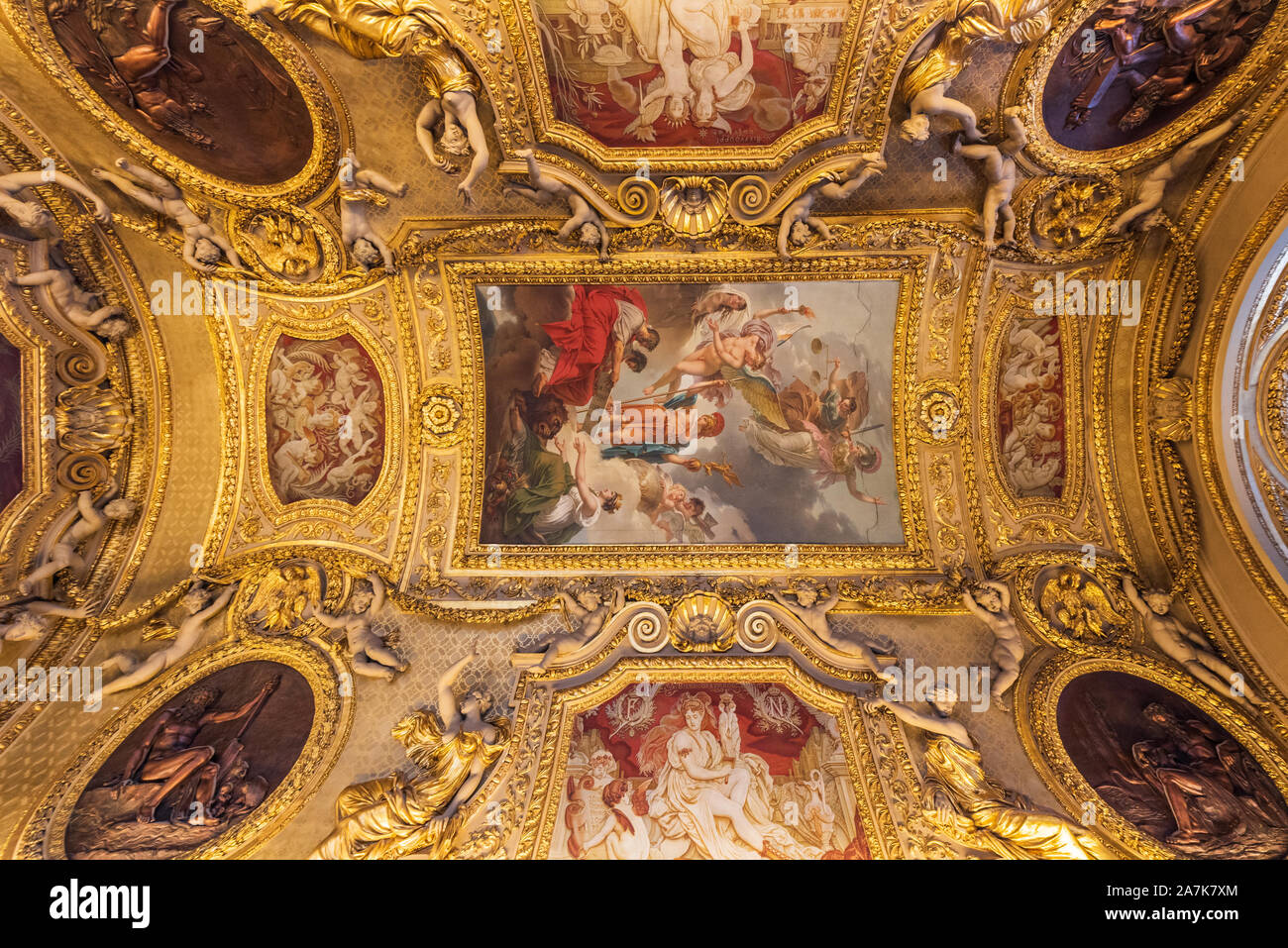 Ceiling Painting Louvre Museum Paris Stockfotos und -bilder Kaufen - Alamy