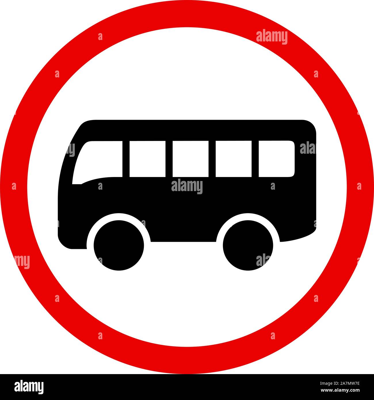 Schild Bus Stop Traffic symbol Vektor Illustration. Ideal für Aufkleber ...