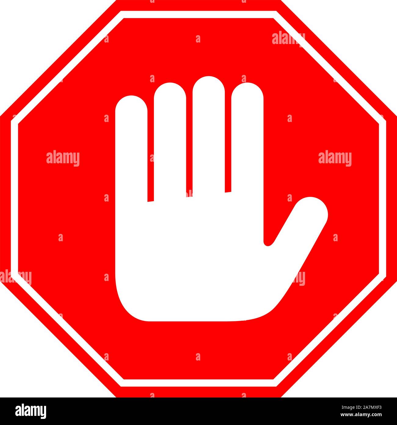 Stop sign traffic hand Stock-Vektorgrafiken kaufen - Alamy