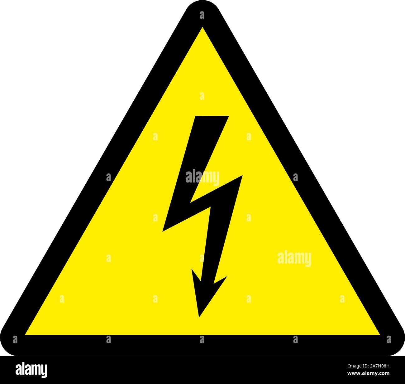 Gefahr Hochspannung Donner blitz Vector Illustration Stock-Vektorgrafik ...