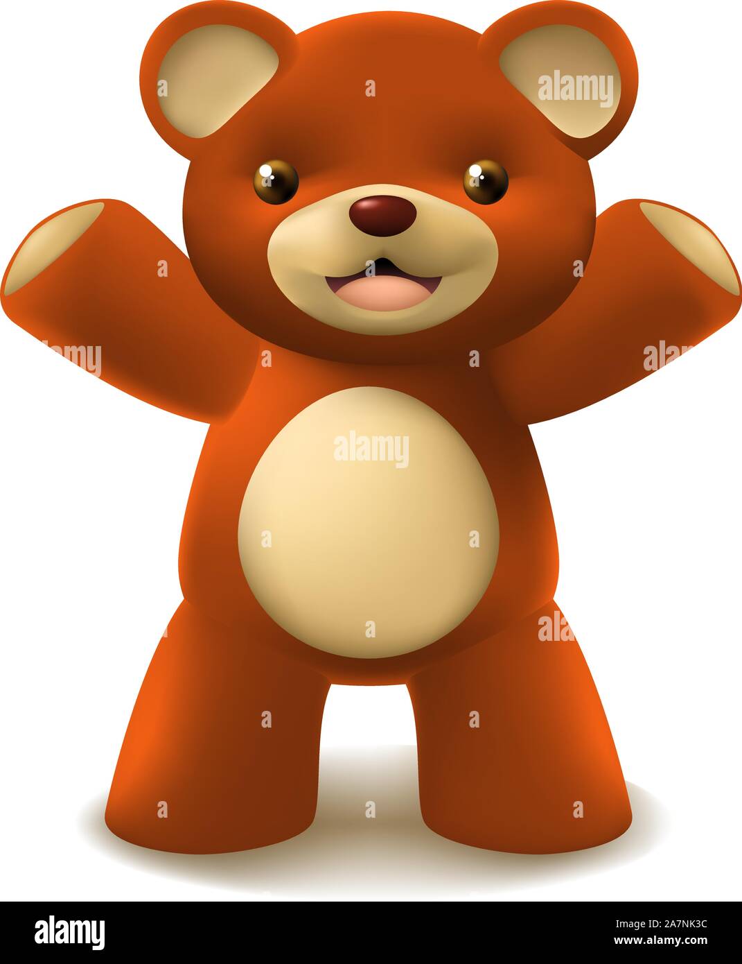 Kleine gefüllte Teddybär Spielzeug, Vector Illustration Cartoon Stock ...