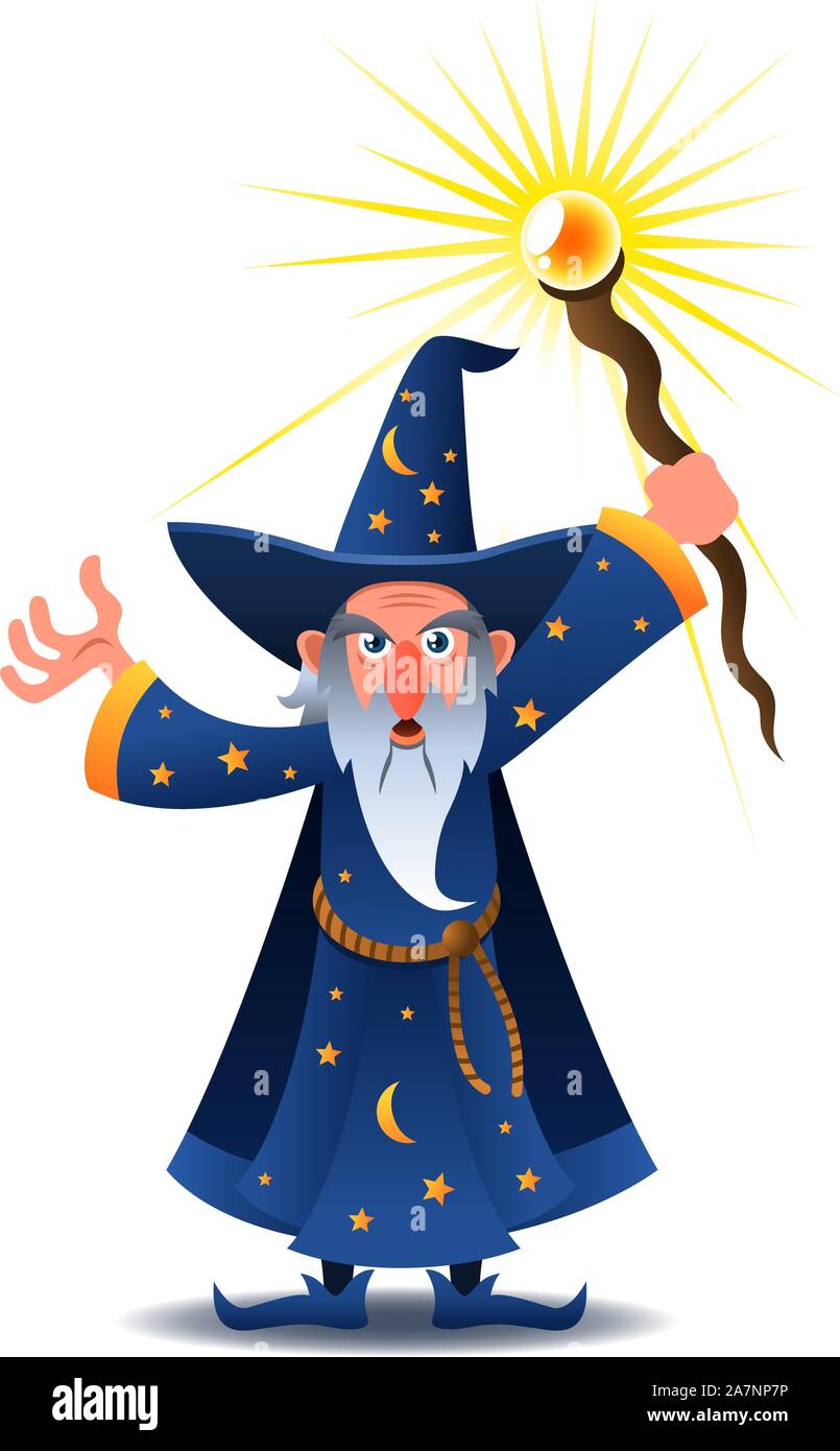 Zauberer cartoon Stock-Vektorgrafiken kaufen - Alamy