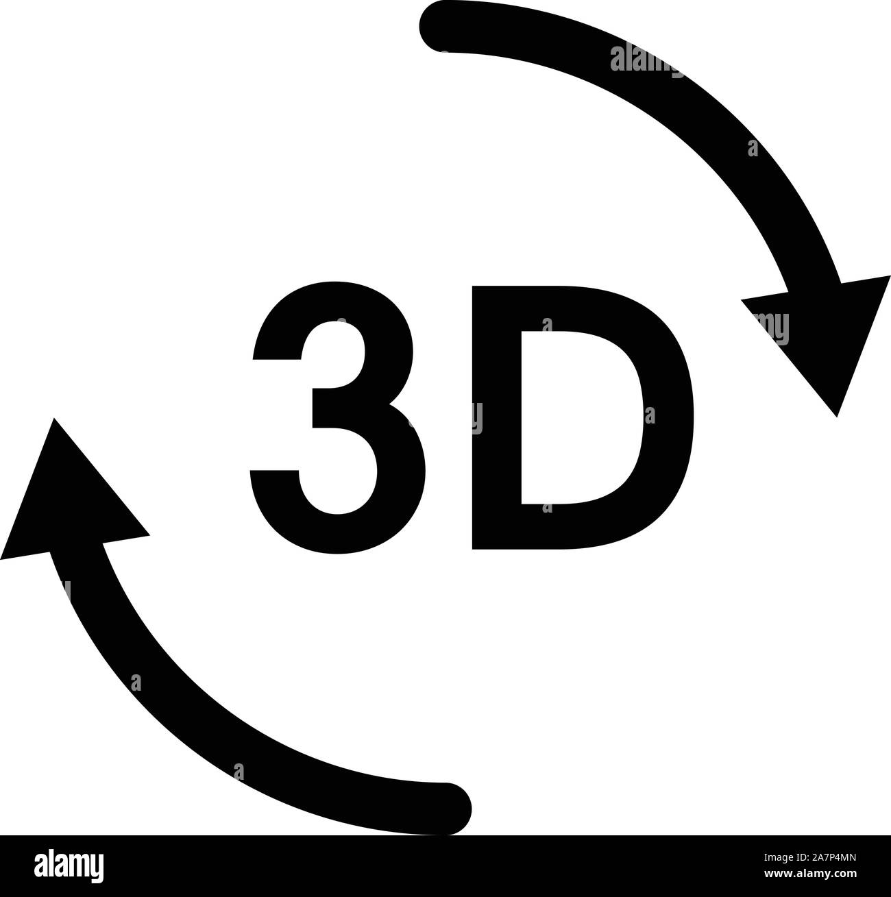 3D-Symbol auf weißem Hintergrund. Flat Style. 3D Symbol für Ihre Web ...