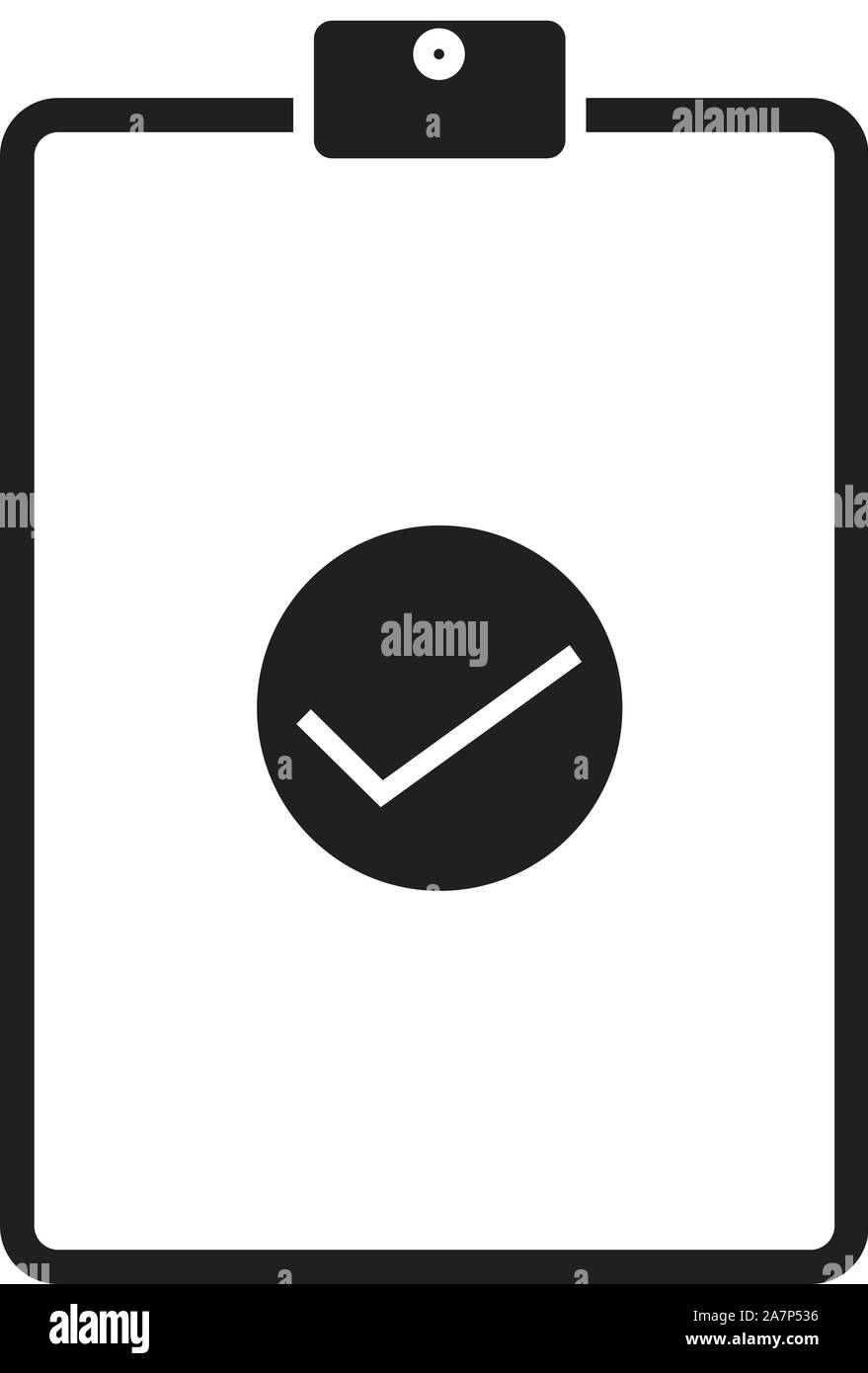 Form Symbol auf weißem Hintergrund. Formular unterzeichnen. Flat Style ...