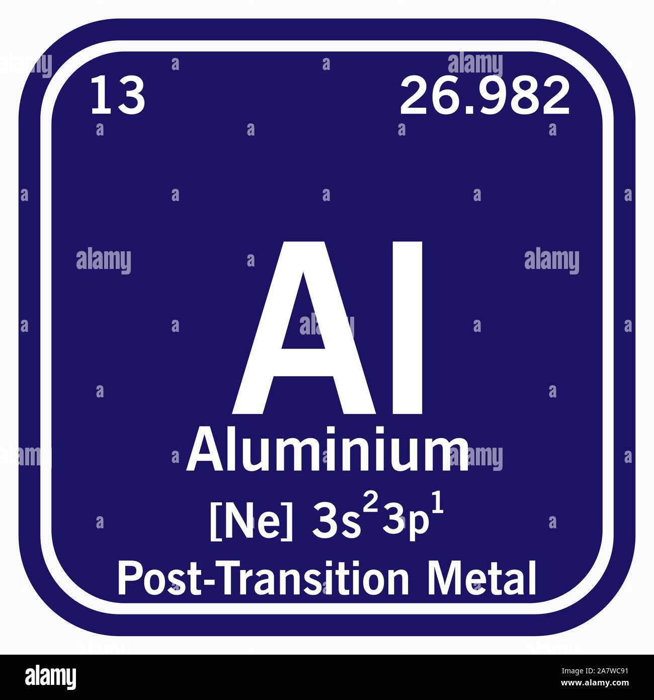 Aluminium Periodensystem der Elemente Vektor-illustration eps 10 Stock ...