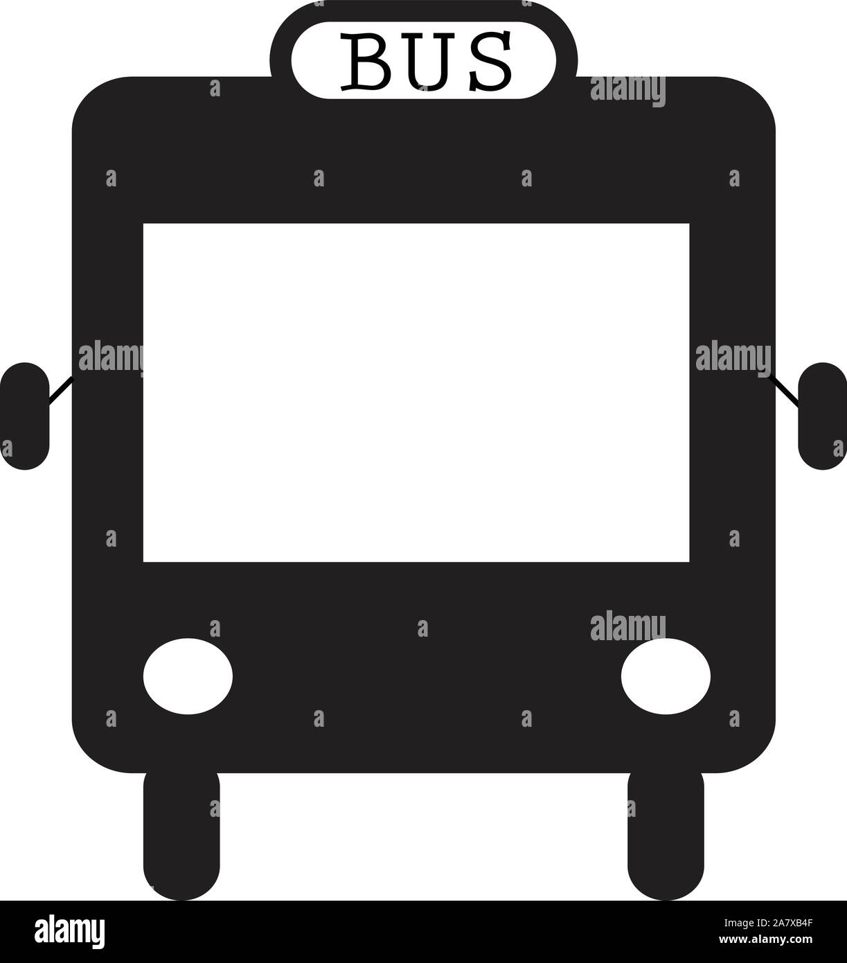 Bus-Symbol auf weißem Hintergrund. Flacher Stil. Bus-Symbol für Ihre ...