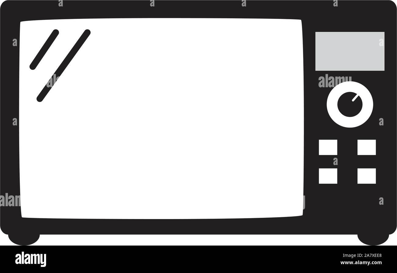 Mikrowelle Symbol auf weißem Hintergrund. Flacher Stil. Mikrowelle ...