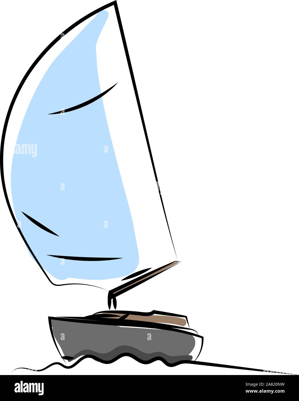 Segelboot illustration Stock-Vektorgrafiken kaufen - Alamy