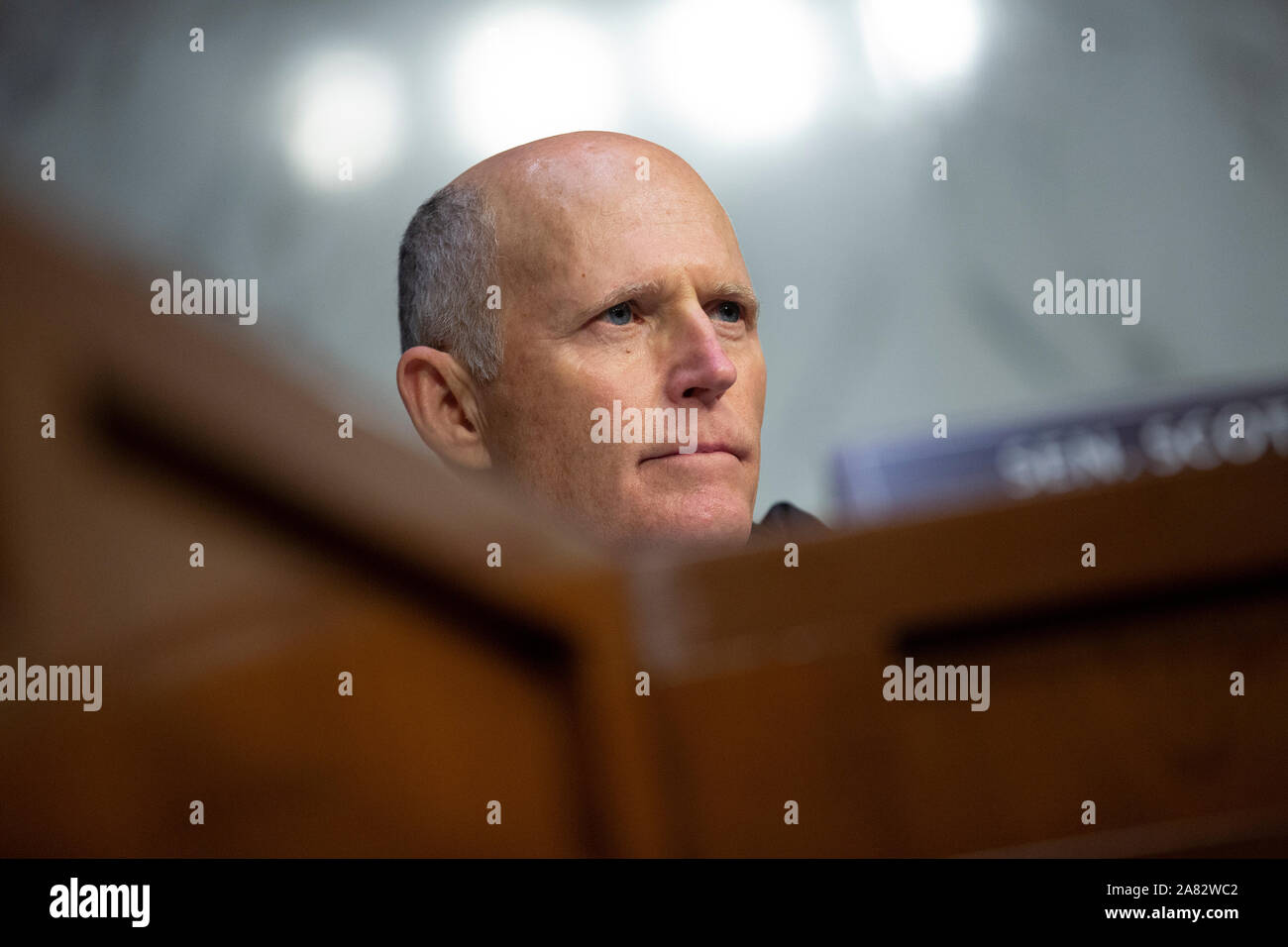 United States Senator Rick Scott (Republikaner von Florida) spricht als ...