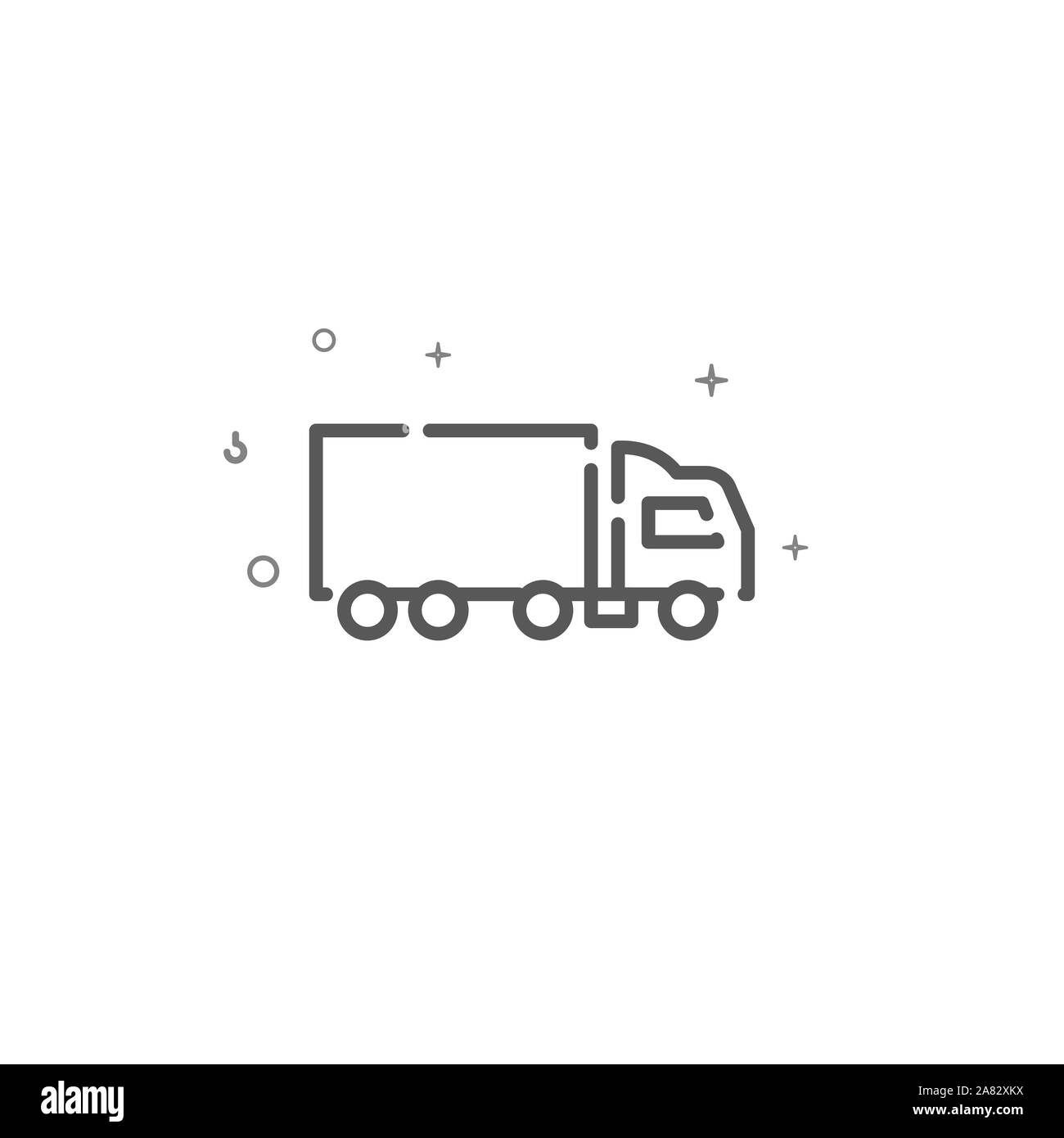 Lkw einfache Linie Symbol. Autotruck Symbol, Piktogramm, sign. Hellen ...