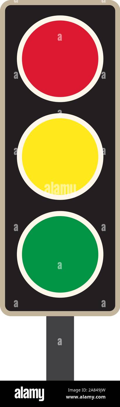 Ampel-Symbol auf weißem Hintergrund. Ampel-Schild. Flaches Design Stock ...