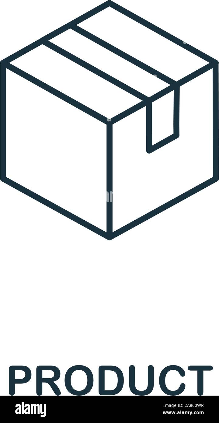 Produkt Symbol Umrisse Stil. Dünne Linie kreative Produkt Symbol für ...