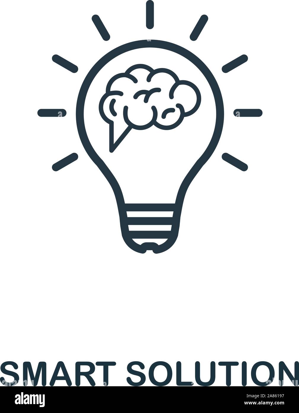 Intelligente Lösung Symbol Umrisse Stil. Dünne Linie kreative Smart ...