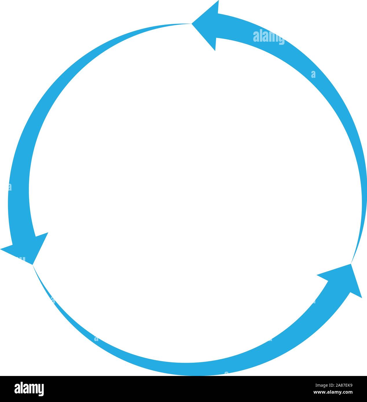 Blauer Pfeil Symbol auf weißem Hintergrund. Blauer Pfeil unterzeichnen ...