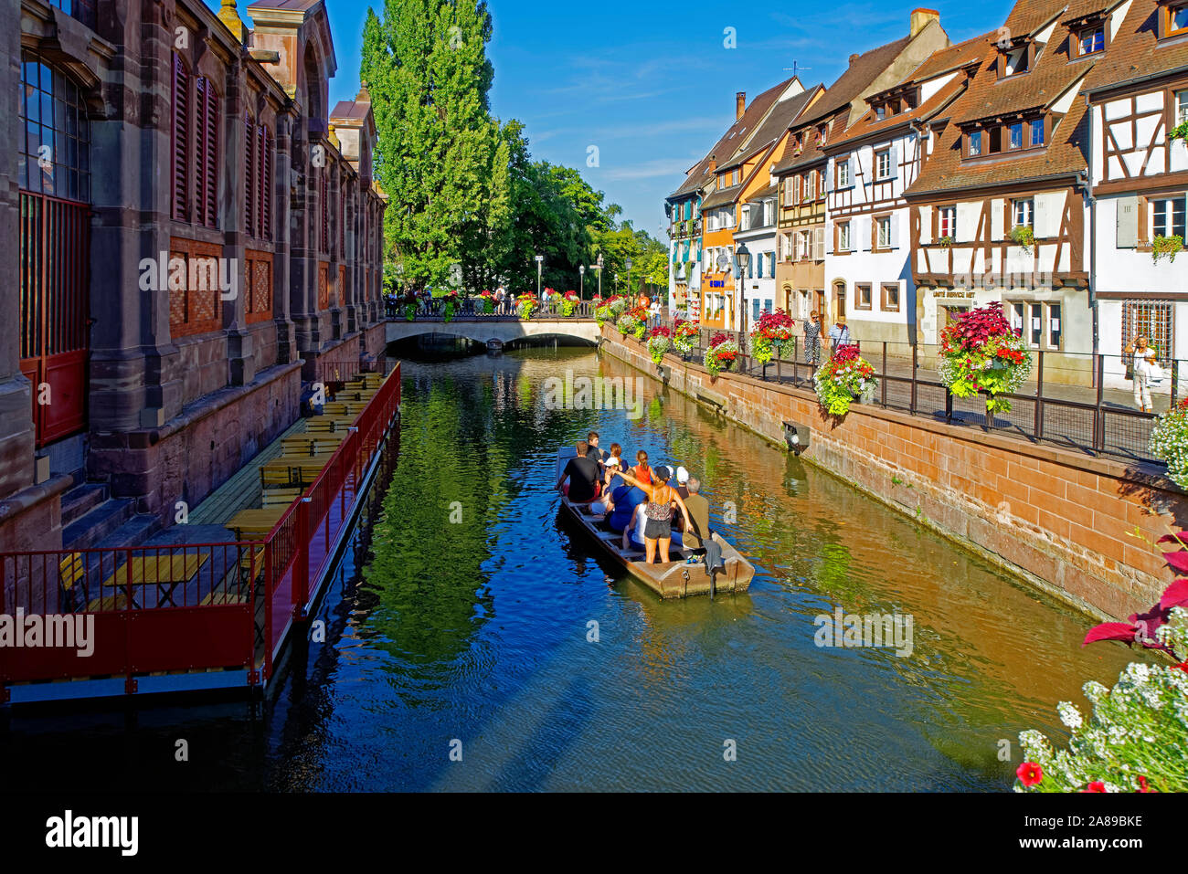 Markthalle, Marché Couvert, Fluss, La Lauch, Rundfahrtenboot ...
