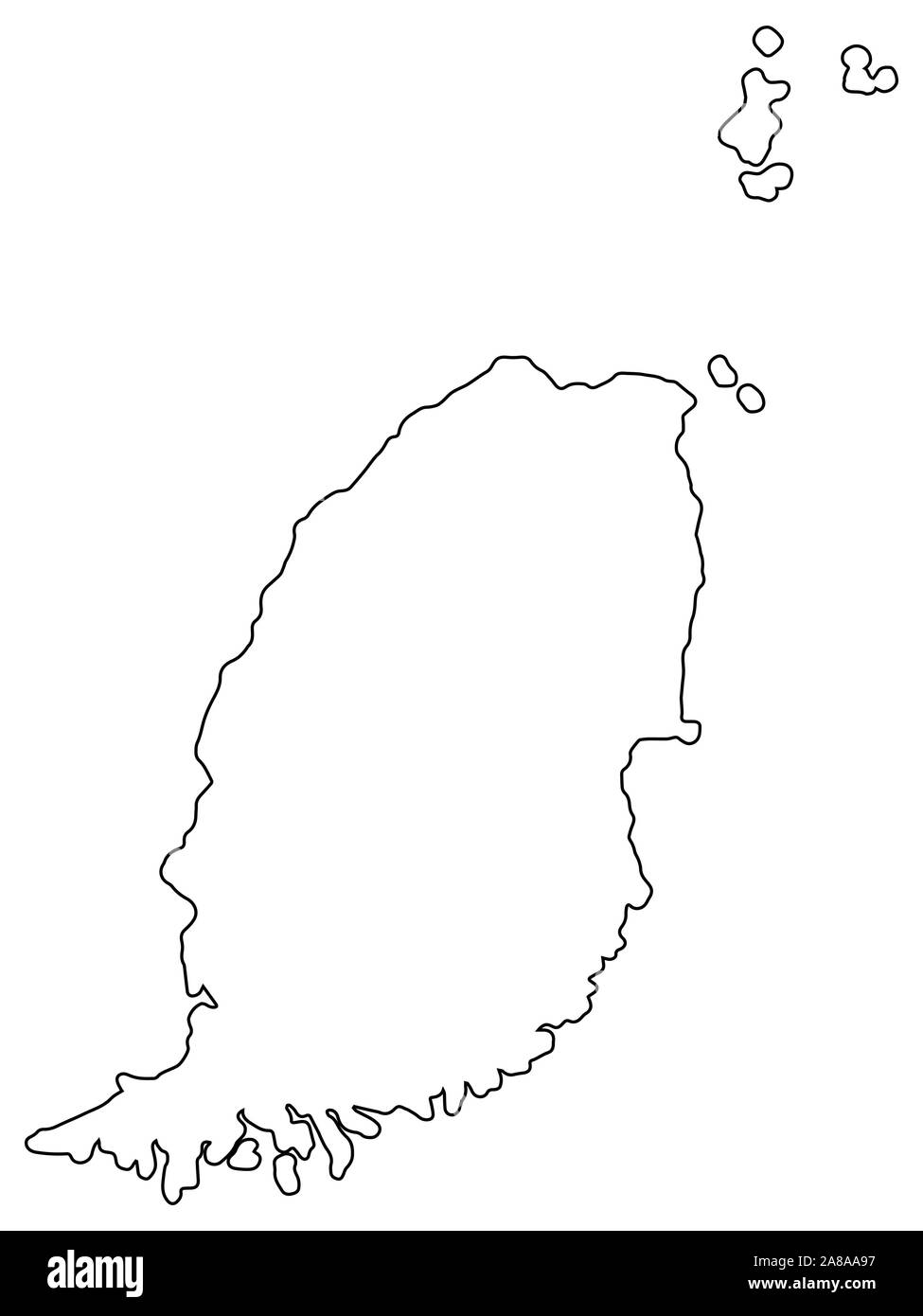 Outline Map Grenada Vector Design Template Stock Vector Royalty Free Stock Vector Outline Map Of ...