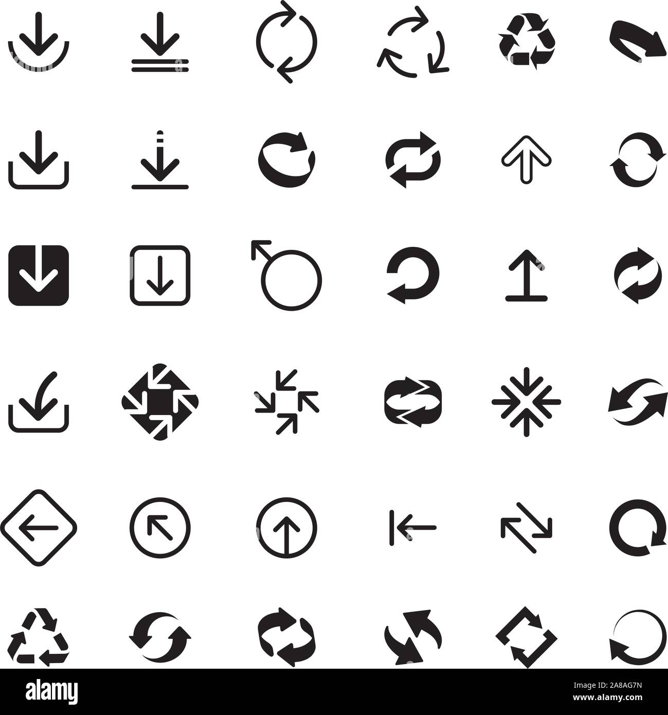 Der Vektor Pfeile. Aktualisieren und neu laden. Sammlung von Zeichen ...