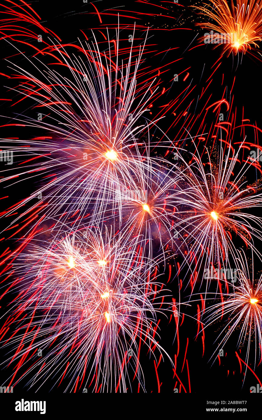 Feuerwerk zu Silvester, Happy New Year, Frohes Neues Jahr, Neujahr ...