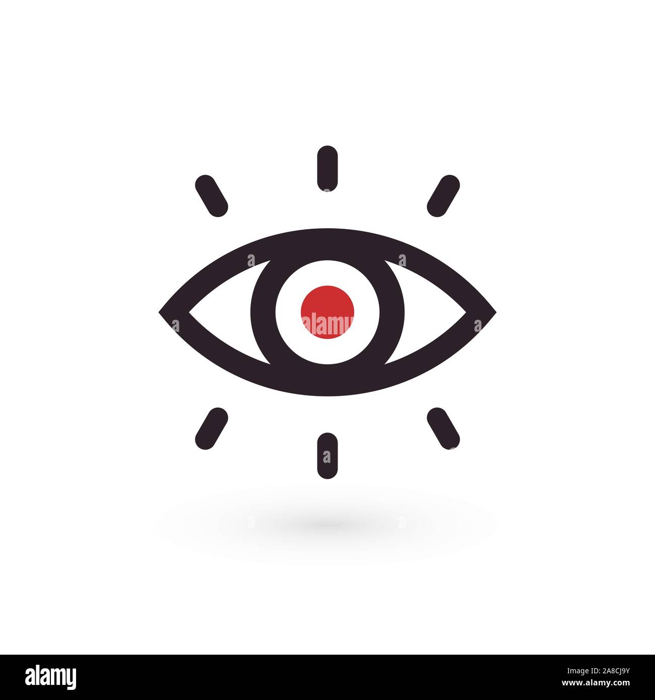 Auge übersicht Symbol, lineare Stil, ideal für Vision Symbol, Auge ...