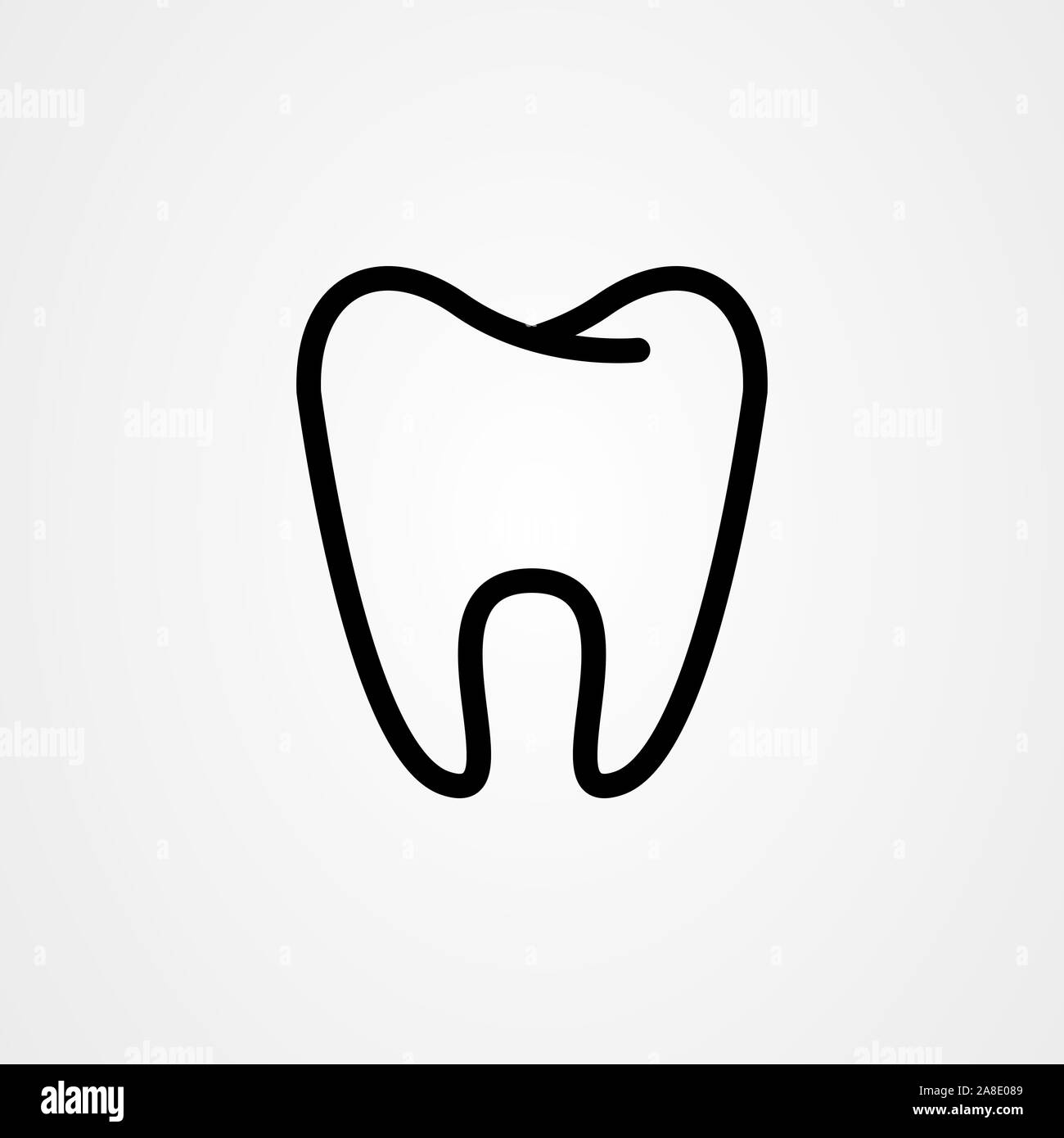 Zahn um Zahn, Silhouette, zahnmedizinische Symbol. einfache flache ...