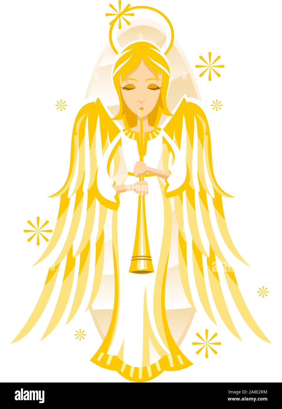 Weihnachten Engel illustration Stock-Vektorgrafik - Alamy