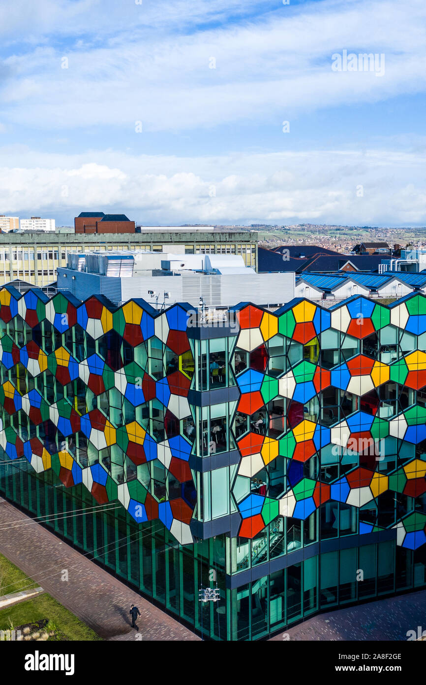 Luftaufnahmen, Overhead Blick auf das Hilton Hotel bauen im Smithfield ...