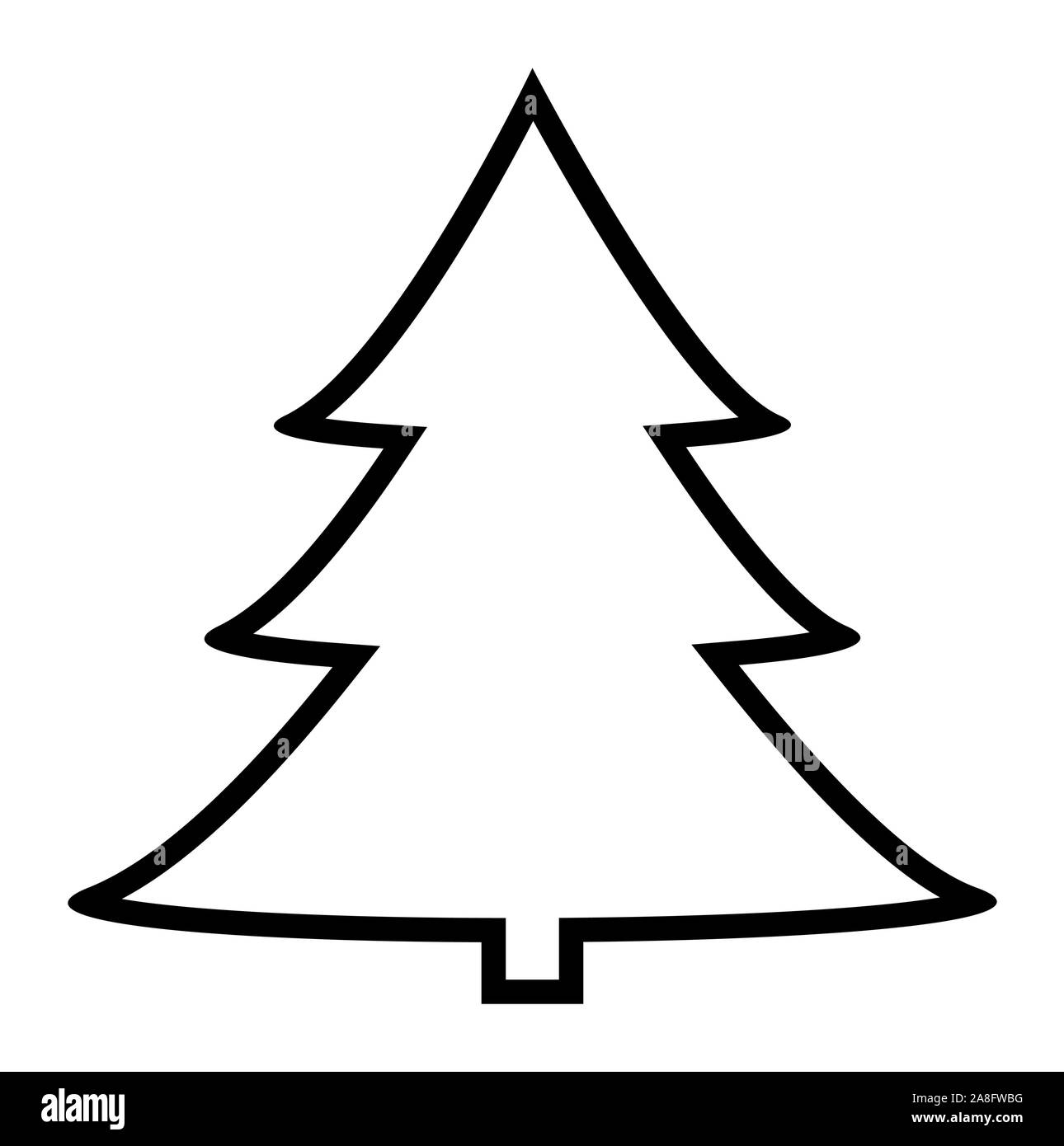 Weihnachtsbaum Form schwarze Symbol | Tanne Illustrationen | x-mas ...