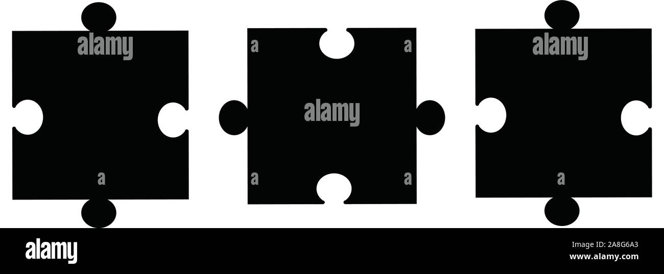 Puzzleteile Symbol auf weißem Hintergrund. Flat Style. Puzzleteile für ...