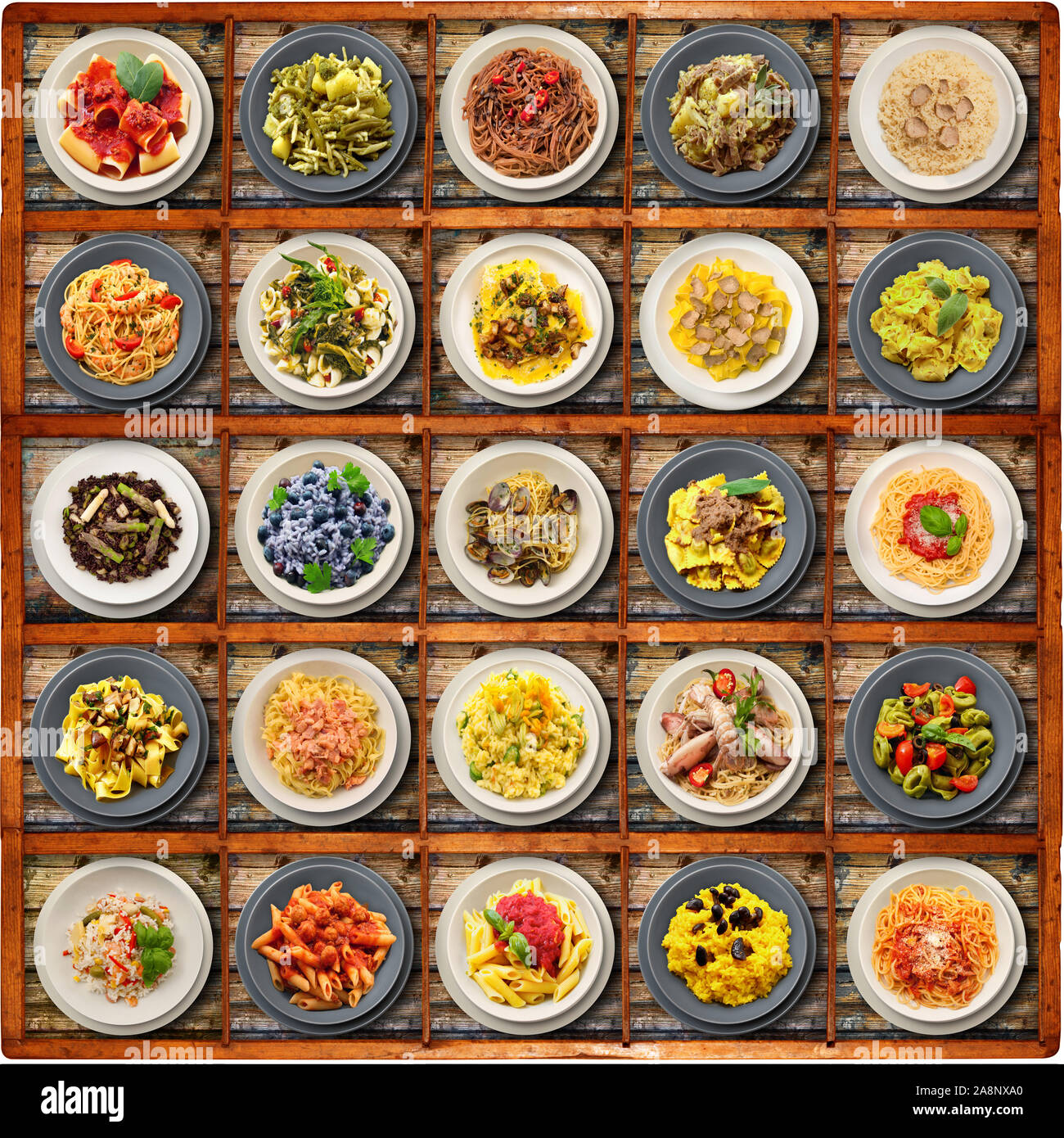 Italienische pasta collage -Fotos und -Bildmaterial in hoher Auflösung ...