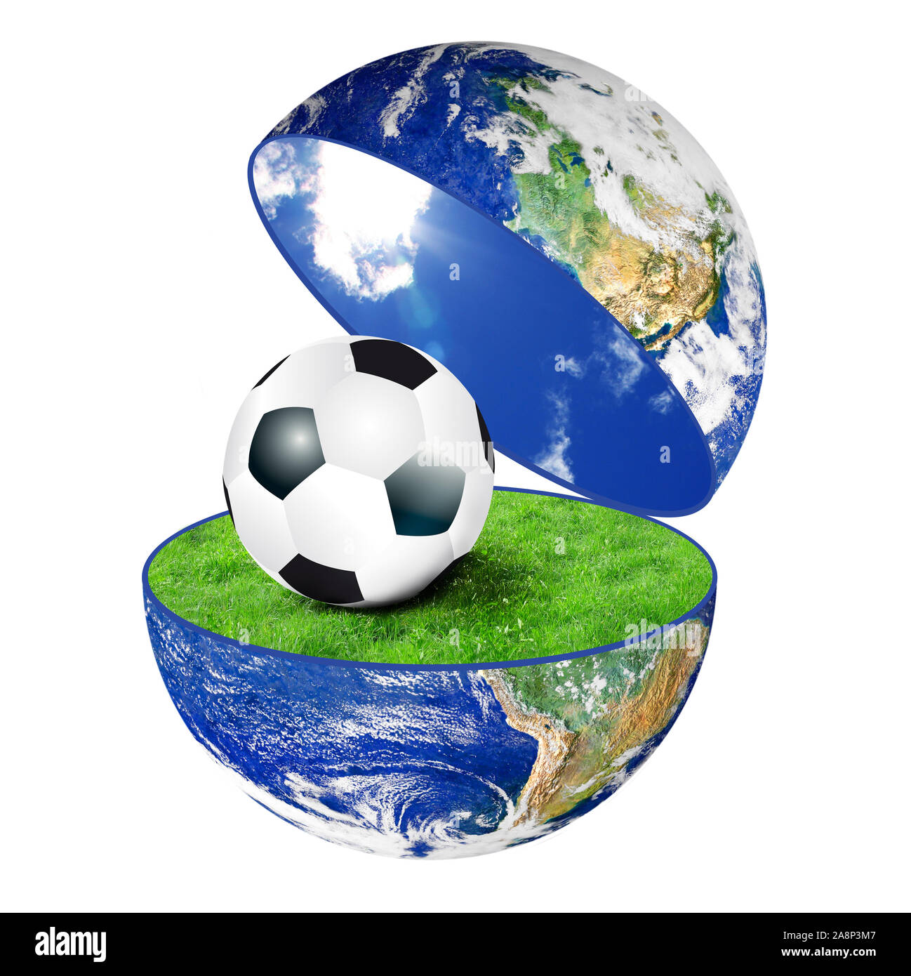 Fußball und planet erde als fußball Ausgeschnittene Stockfotos und ...