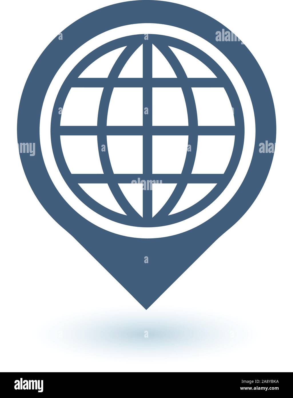 Kartenzeiger mit Erde Globussymbol. Wireless World wlan Erde Breitband ...