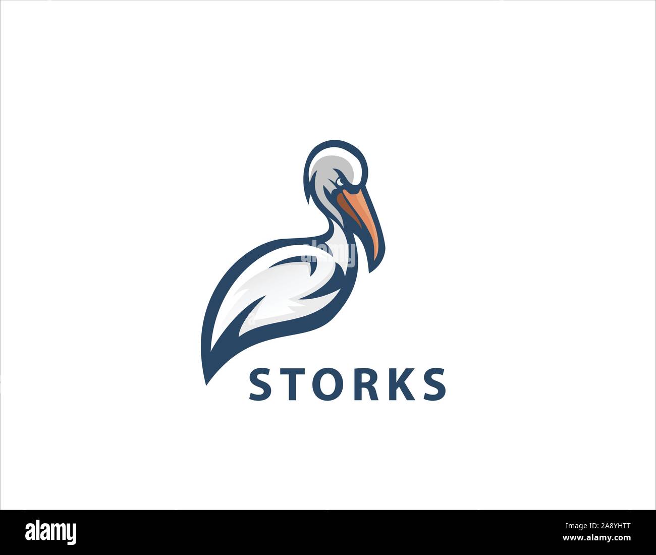 Storch logo Stock-Vektorgrafiken kaufen - Alamy